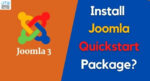 How do I install QuickStart Packages in Joomla