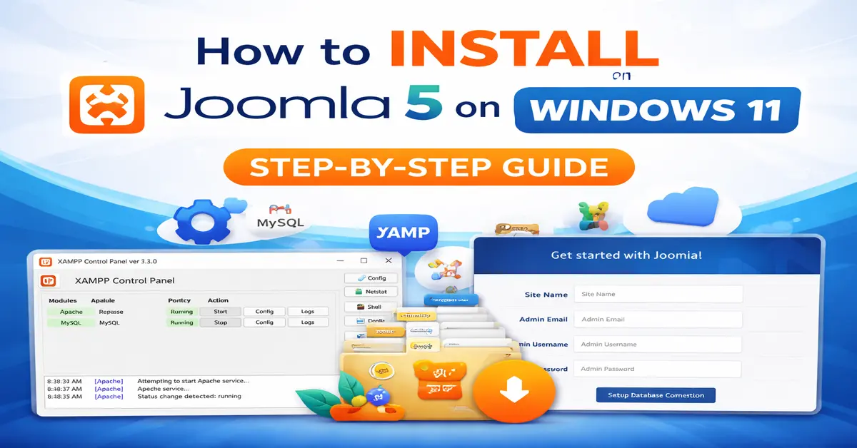 Install Joomla 5 on Windows 11 using XAMPP (Step-by-Step)
